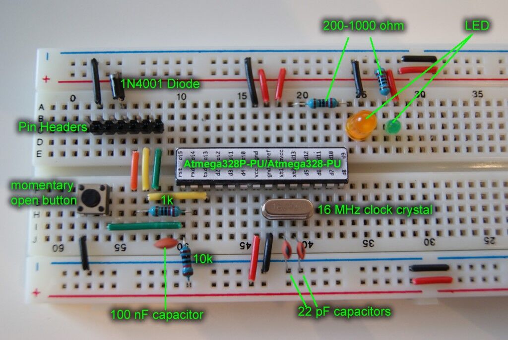 Standalone Arduino med en Atmega328